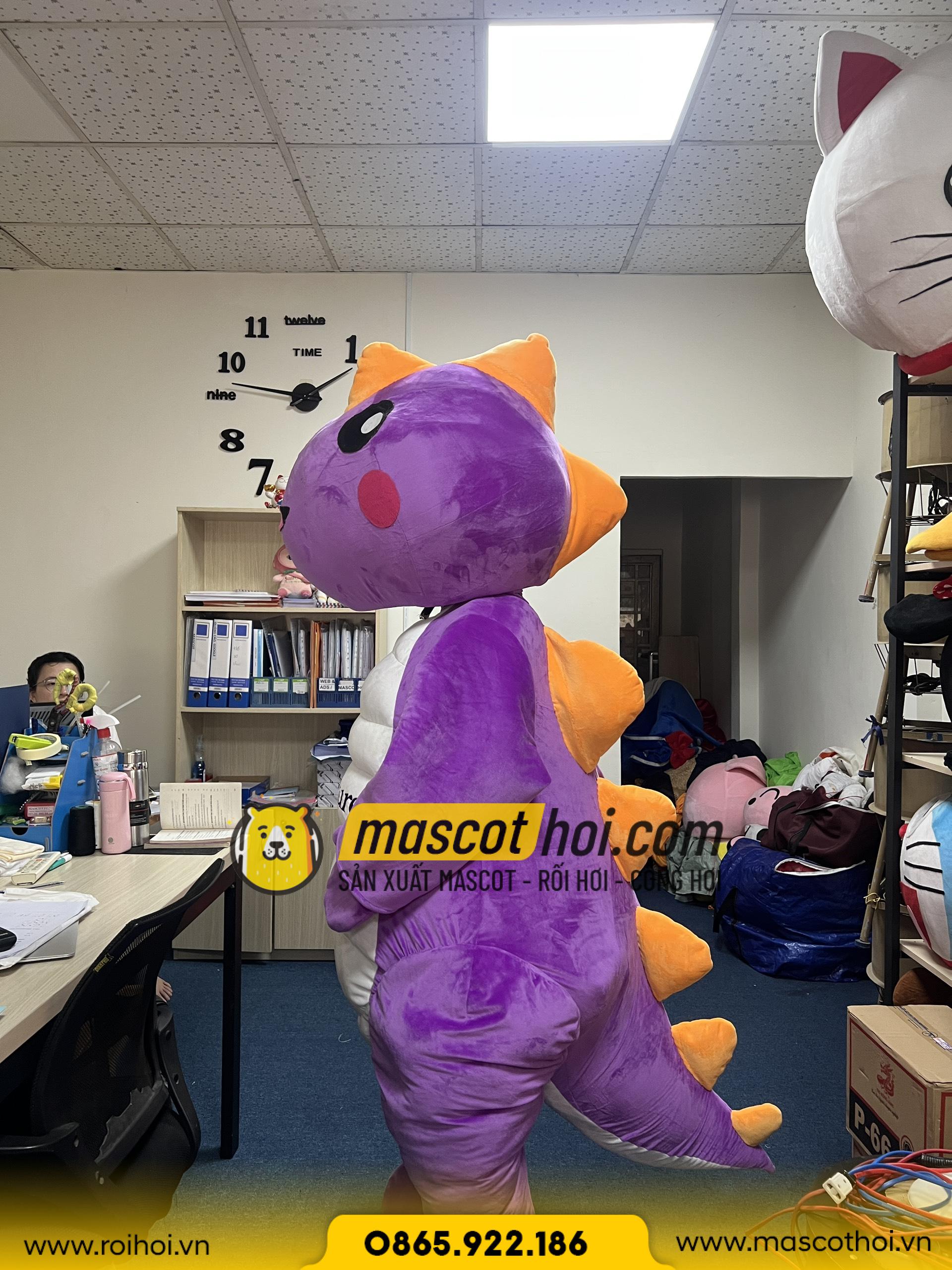 Mascot Khủng Long Tím Pediasure Mascot Hơi May Và Cho Thuê Mascot Hơi Uy Tín Chất Lượng