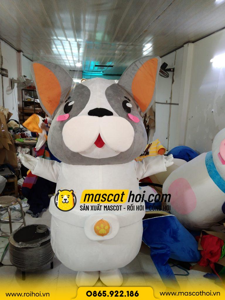 Mascot chó - Mascot hơi, May và cho thuê Mascot hơi uy tín chất lượng