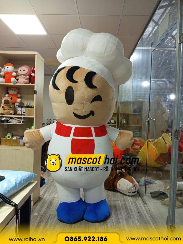 Mascot Đầu Bếp - Mascot hơi, May và cho thuê Mascot hơi uy tín chất lượng